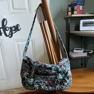 Bags | Vera Bradley Purse Retired Blue Brown Paisley | Poshmark